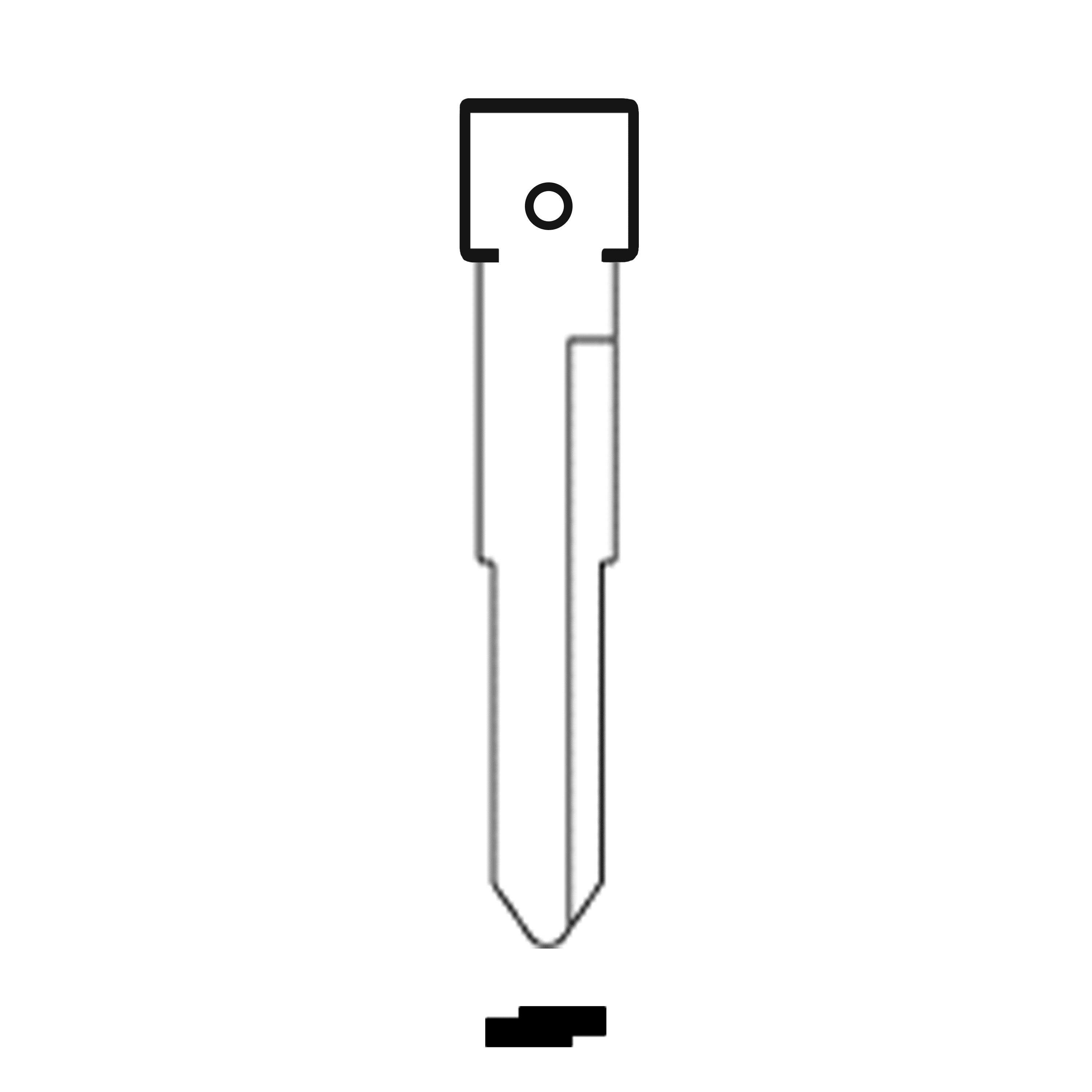 MFK/Transponder/Chip Key Blade to suit Mitsubishi MIT17TE-Remote Pro