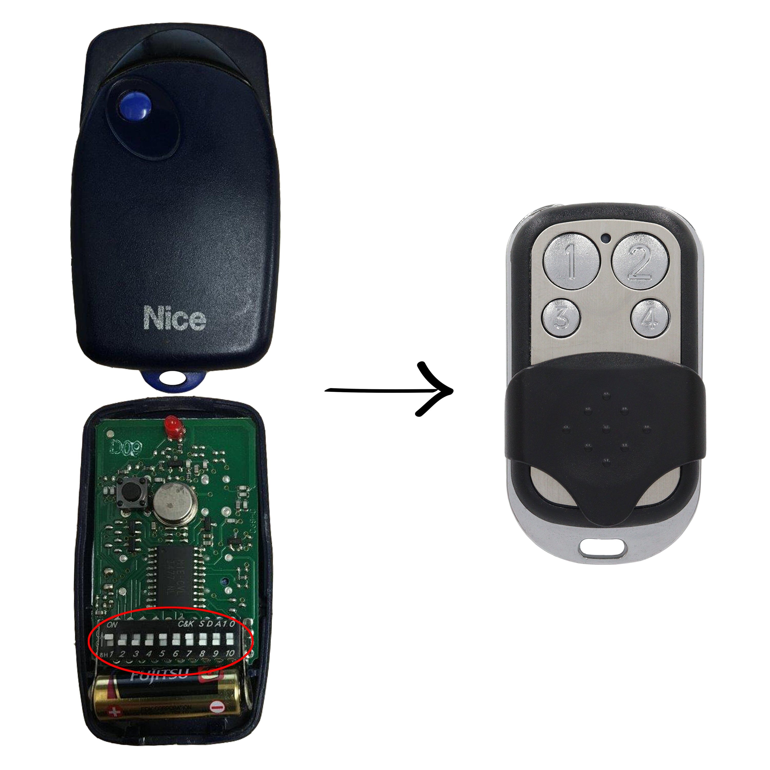 Compatible Remote To Suit Nice FLO-Remote Pro