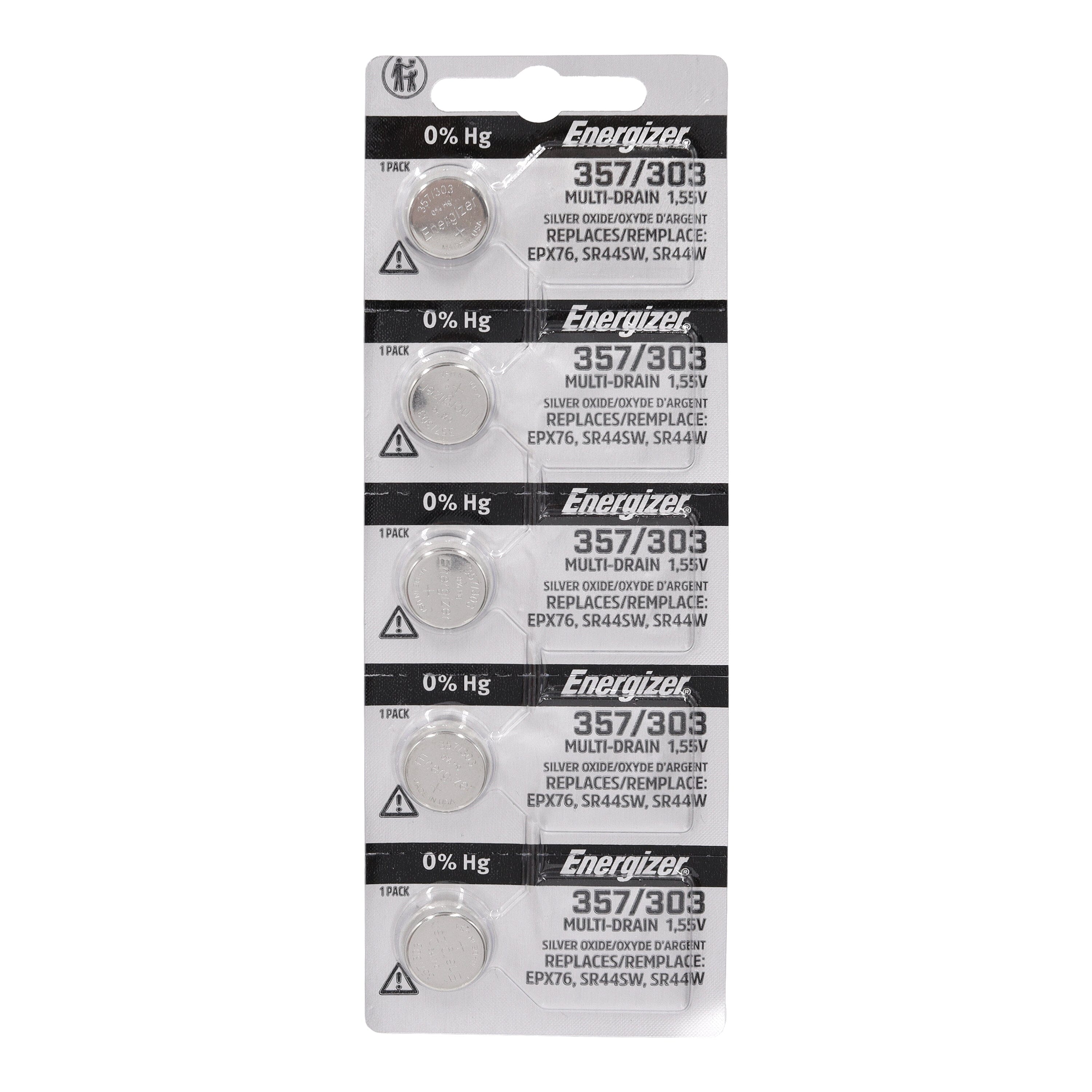 Energizer Silver Oxide Tearstrip Battery 357-303TZ.Z1 (5 Pack)-Remote Pro