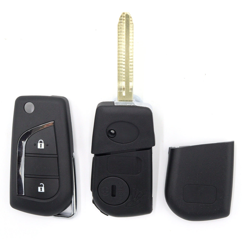 Remote Car Flip Key Blank 2 Button Shell/Case To Suit Toyota Corolla ...