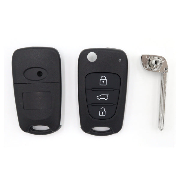 To Suit Hyundai i30 i20 Elantra 3 Button Flip Key Replacement Remote C ...