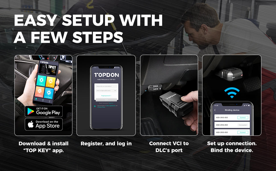 TOPDON TOPKEY Car Key Programmer For TOYOTA – Remote Pro