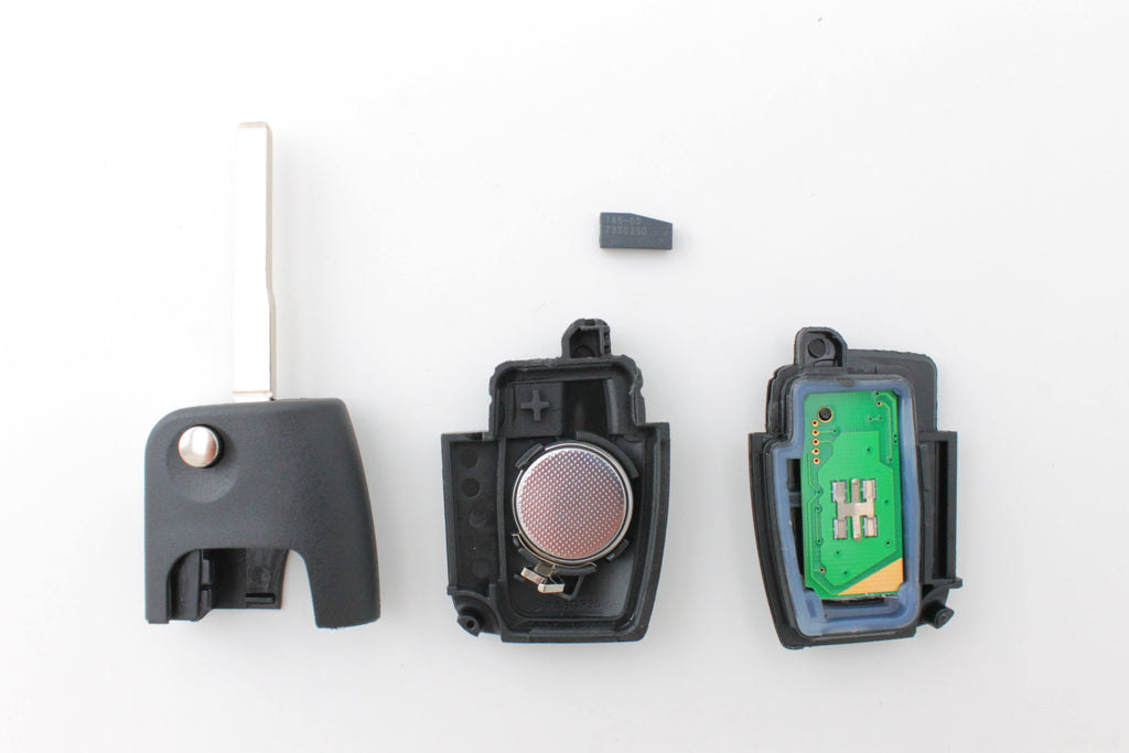 Complete FORD 3 Button Transponder Remote Flip Car Key fiesta xr4 BA BF ...