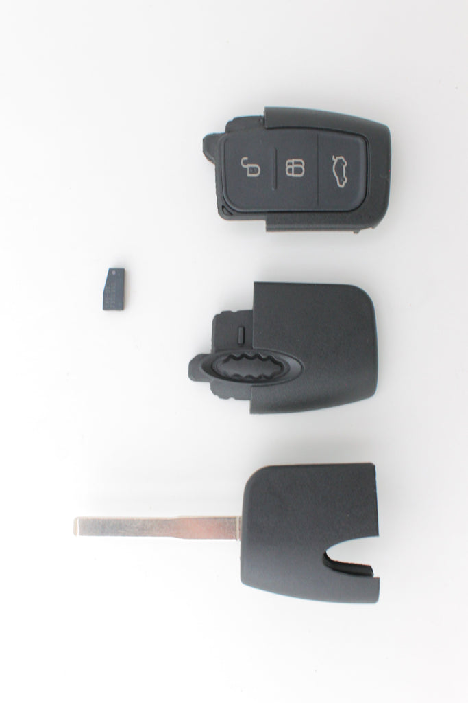 Complete FORD 3 Button Transponder Remote Flip Car Key fiesta xr4 BA BF ...