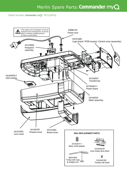 Genuine Merlin Position Tab (Belt) Commander myQ (MT110MYQ) – Remote Pro